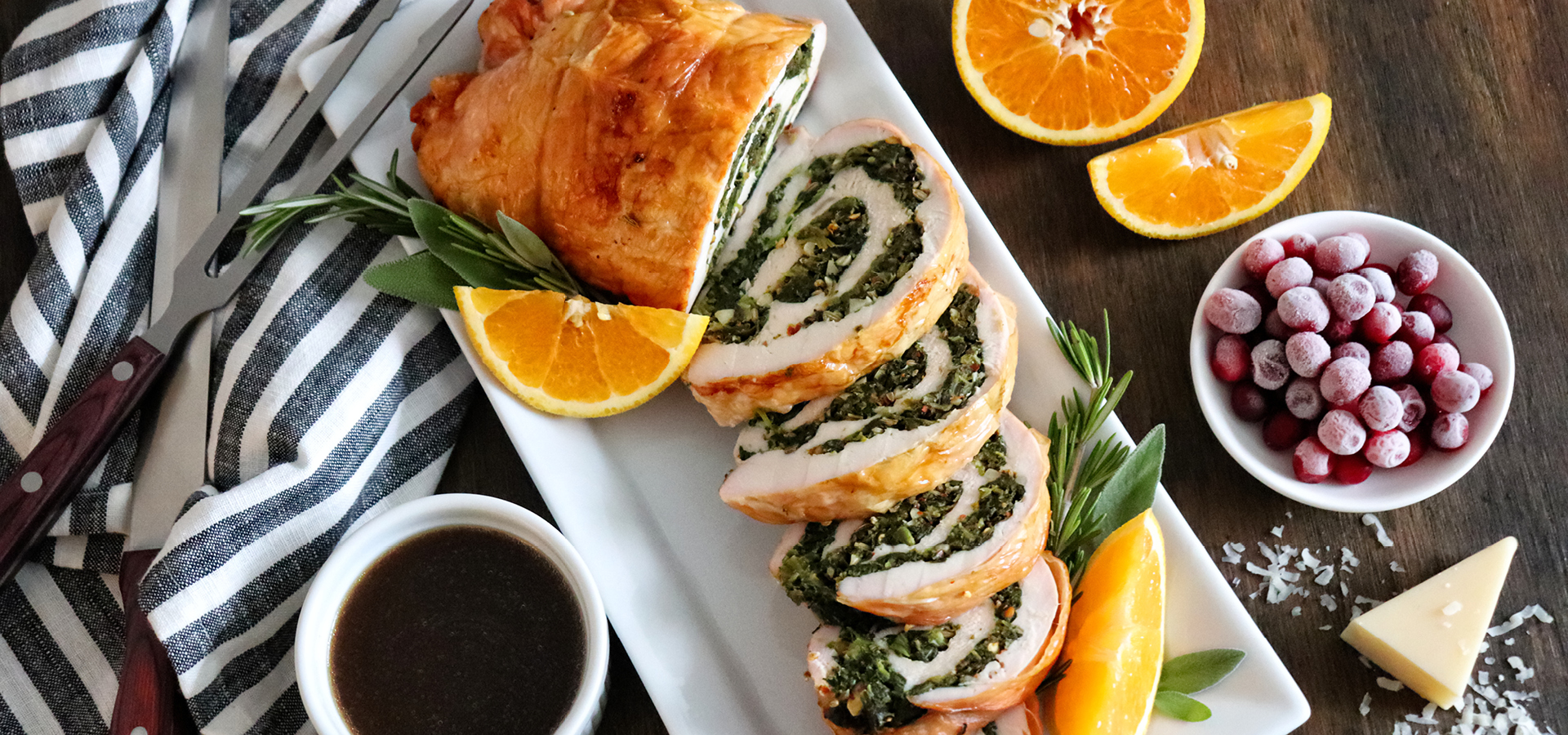 Turkey Porchetta with Balsamic Parmesan Au Jus - Start Healthy