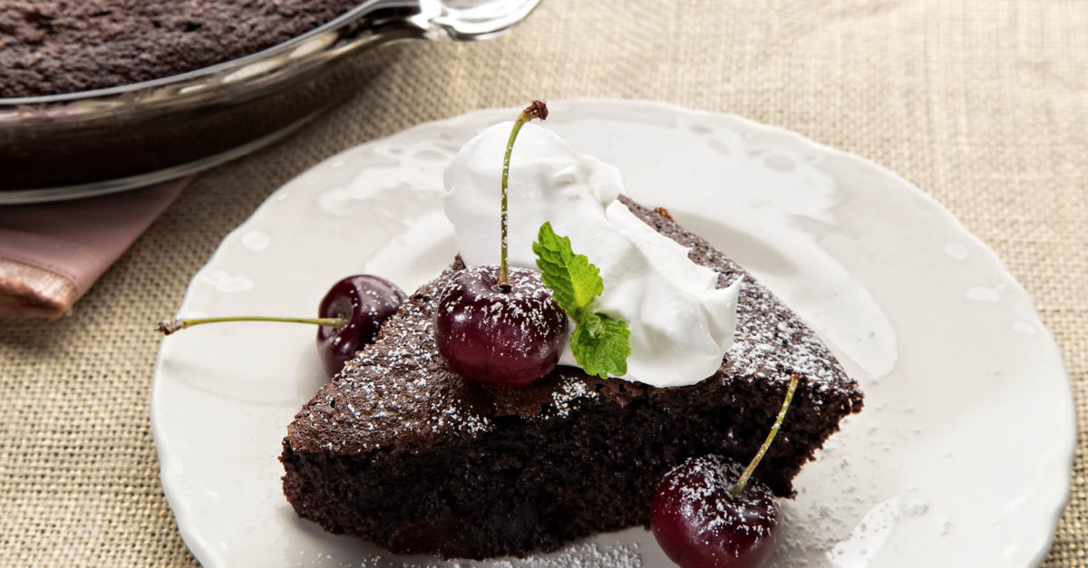 Flourless Chocolate Cherry Stout Clafoutis - Start Healthy
